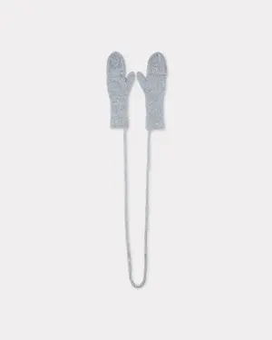 Kenzo Knitted Mittens - Silver