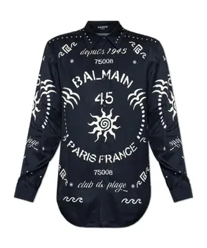 Balmain Graphic Long-sleeve Shirt