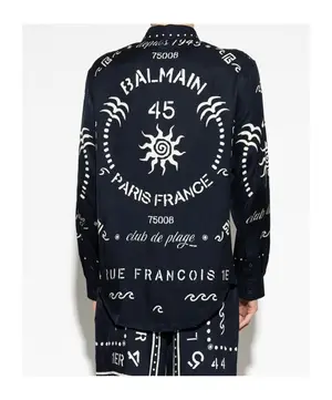 Balmain Graphic Long-sleeve Shirt