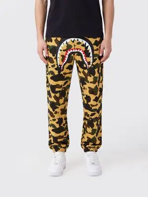 A BATHING APE 1st Camo Shark Sweatpants - Yellow