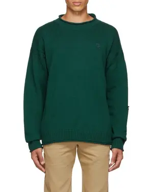 Kenzo Tiger Decal Wool-knit Jumper - Green