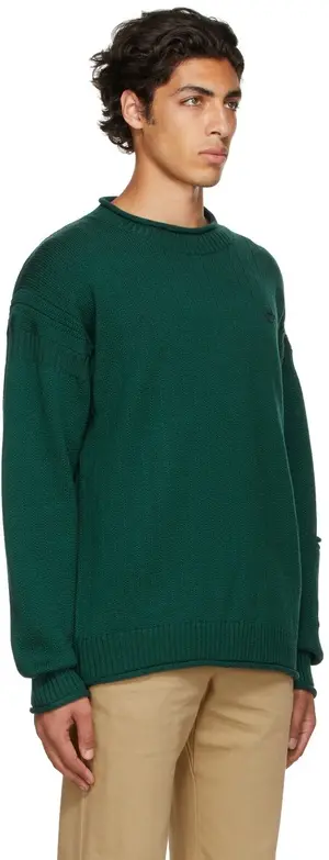 Kenzo Tiger Decal Wool-knit Jumper - Green