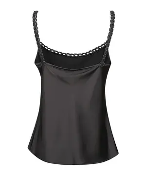 D.exterior Lace Trimmed Camisole - Black
