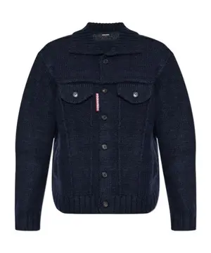 Dsquared2 Buttoned Knitted Cardigan - Black