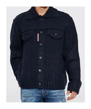Dsquared2 Buttoned Knitted Cardigan - Black