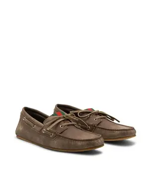 Gucci Distressed Boat Shoes