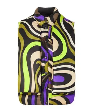 Emilio Pucci Quilted Printed Vest - Multi-color