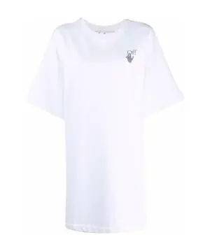 Off-White Logo Print T-shirt Dress