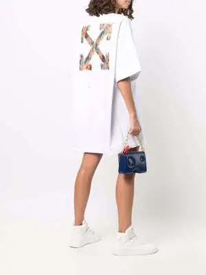 Off-White Logo Print T-shirt Dress