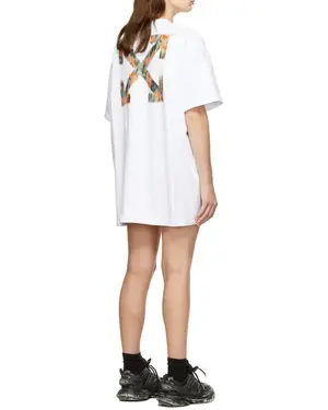 Off-White Logo Print T-shirt Dress