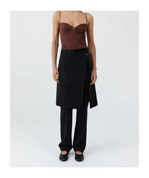 ST. AGNI Sweetheart Neckline Strapless Top - Red