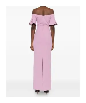 Solace Cielo Maxi Dress With Ruffled Sleeves - Pink