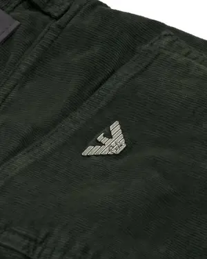 Emporio Armani Logo Corduroy Jeans - Black