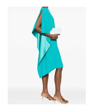 GIANLUCA CAPANNOLO Boat Neck Midi Dress With Shoulder Slits