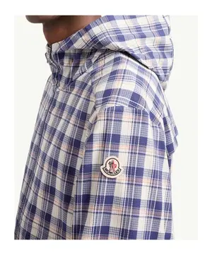 Moncler Checked Hooded Zip-up Jacket