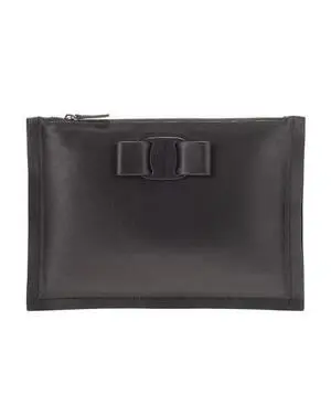 FERRAGAMO Leather Viva Wallet With Bow Detail