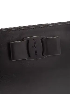 FERRAGAMO Leather Viva Wallet With Bow Detail