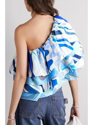 Emilio Pucci Asymmetrical Printed Top