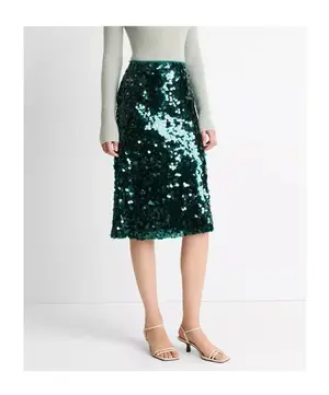 Vince Sequined Midi Skirt