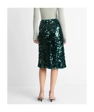 Vince Sequined Midi Skirt