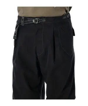 AND WANDER Side-zip Hem Pants - Black