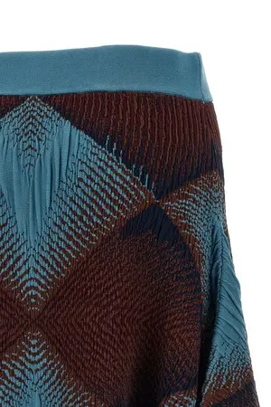 KIKO KOSTADINOV Ikat Argyle Asymmetric Knitted Skirt
