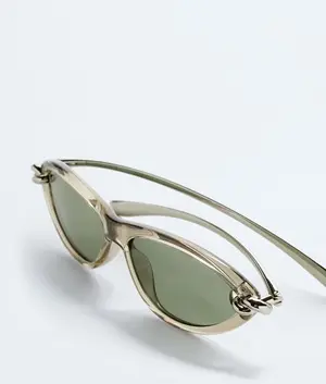 Bottega Veneta Knot Cat Eye Sunglasses - Beige