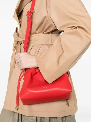 A.p.c. Ninon Logo Embossed Mini Shoulder Bag - Red