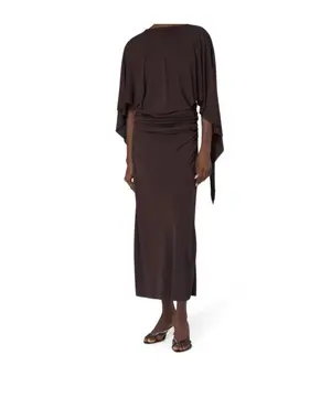Christopher Esber Pleated Maxi Dress With Open Back