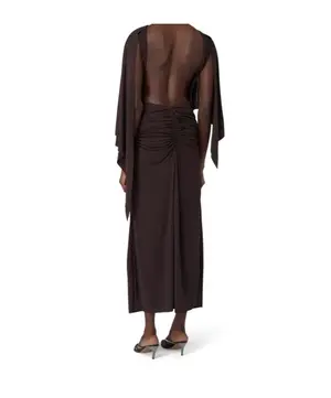 Christopher Esber Pleated Maxi Dress With Open Back