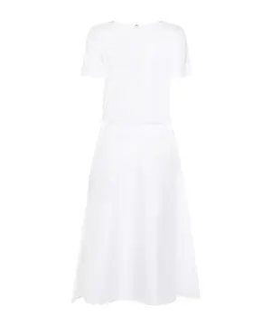 Herno T-shirt Midi Dress With Fitted Waist And Flared Hem - No
