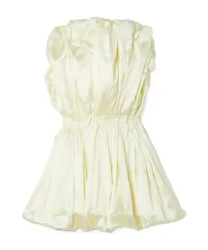 Tove Raynara Gathered Strapless Satin Top - Ivory