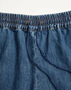 Valentino Garavani Drawstring Denim Shorts - Blue