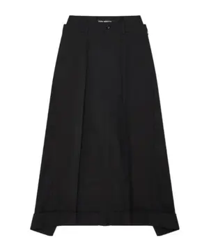 Junya Watanabe Double-layered Belted Midi Skirt - Black