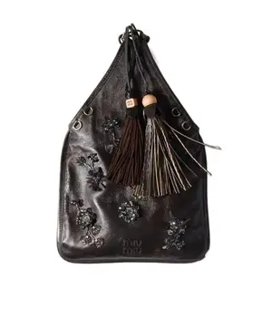Miu Miu Beaded Tassel Tote Bag