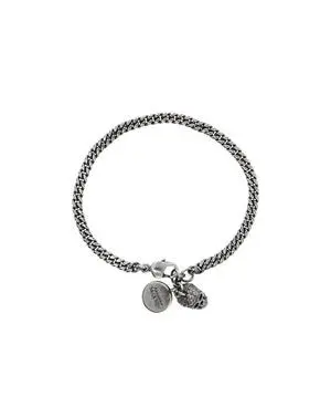 Alexander McQueen Skull Pendant Bracelet - Gray