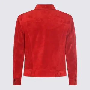 TOM FORD Snap Front Jacket - Red