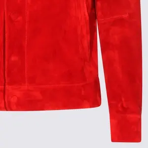 TOM FORD Snap Front Jacket - Red