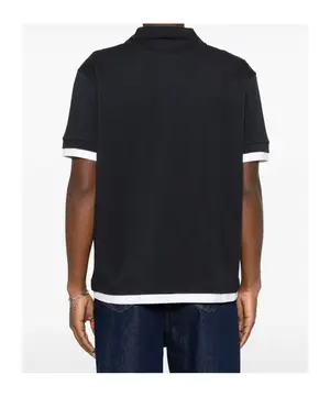 7 For All Mankind Contrast-trim Polo Shirt - Black