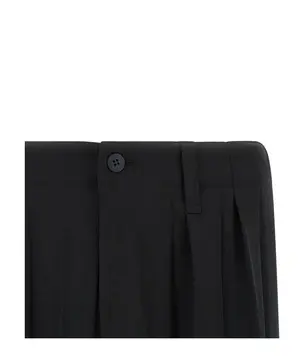 Issey Miyake Homme Plissé Pleated Straight Leg Trousers - Black