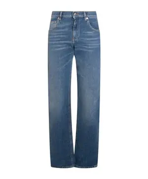 Blumarine Straight-leg Distressed Jeans