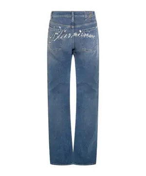 Blumarine Straight-leg Distressed Jeans