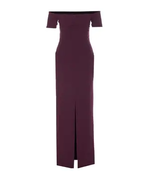 Solace Off-shoulder Maxi Dress With Slit Detail