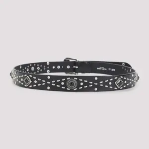 GOLDEN GOOSE Stud-embellished Buckle Belt