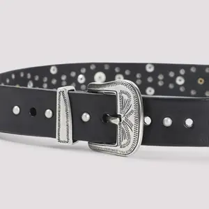 GOLDEN GOOSE Stud-embellished Buckle Belt