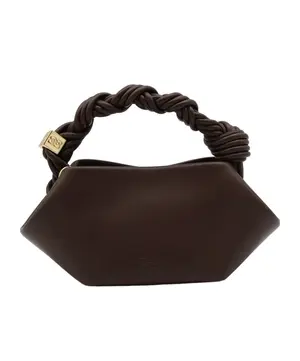 GANNI Twisted Handle Mini Bag - Black