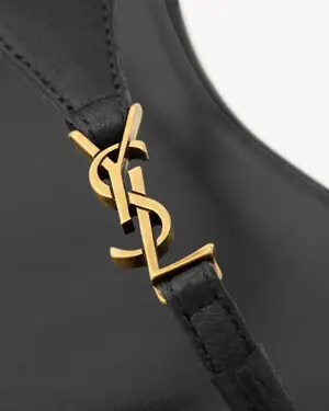 Saint Laurent Cassandra Logo Plaque Flat Sandals