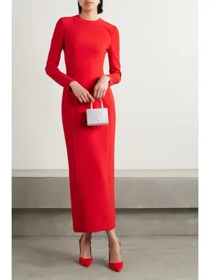 Carolina Herrera Convertible Color-blocked Silk Satin Gown