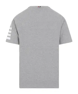 Thom Browne 4-bar Stripe Crewneck T-shirt - Light Gray