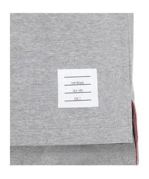 Thom Browne 4-bar Stripe Crewneck T-shirt - Light Gray